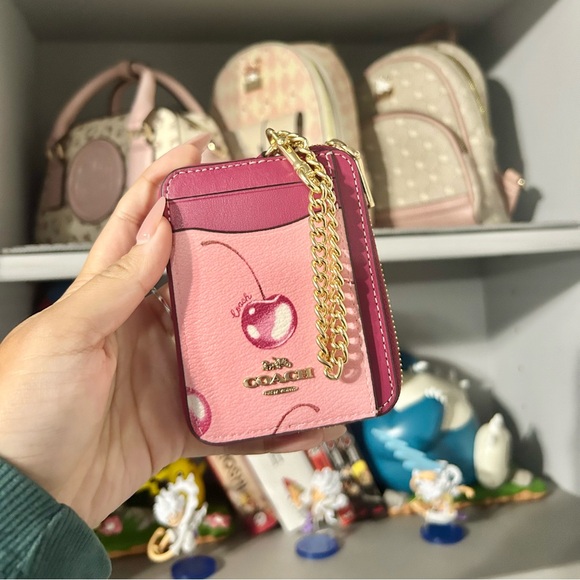 Coach | Bags | Coach Cherry Zip Card Case Coach Wallet | Poshmark